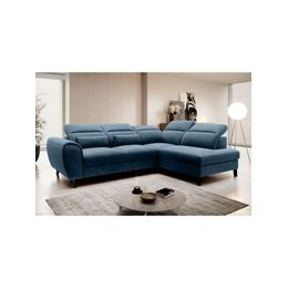 MF Design Nobel Recamiere Rechts in Marineblau - (L) 265 x (B) 265 x (H) 100 cm | Gr.: onesize