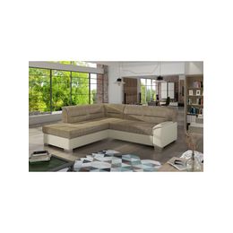 MF Design Bergamo Recamiere Links in Beige - (L) 214 x (B) 247 x (H) 83 cm | Gr.: onesize