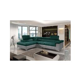 MF Design Eduardo Recamiere Links in Flaschengr&uuml;n - (L) 202 x (B) 275 x (H) 88 cm | Gr.: onesize