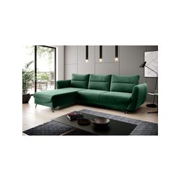 MF Design Sonic Recamiere Links in Smaragd - (L) 276 x (B) 276 x (H) 100 cm | Gr.: onesize