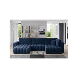 MF Design Bonita Recamiere Links in Marineblau - (L) 175 x (B) 350 x (H) 92 cm | Gr.: onesize