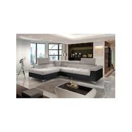 MF Design Eduardo Recamiere Links in Grau - (L) 202 x (B) 275 x (H) 88 cm | Gr.: onesize