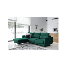 MF Design Sonic Recamiere Links in Flaschengr&uuml;n - (L) 276 x (B) 276 x (H) 100 cm | Gr.: onesize