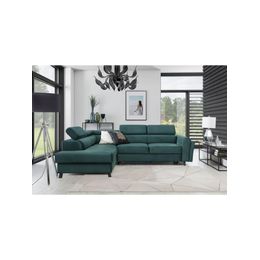MF Design Katara Recamiere Links in Flaschengr&uuml;n - (L) 265 x (B) 265 x (H) 92 cm | Gr.: onesize