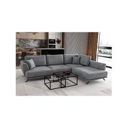 MF Design Lardo Recamiere Rechts in Grau - (L) 191 x (B) 276 x (H) 90 cm | Gr.: onesize