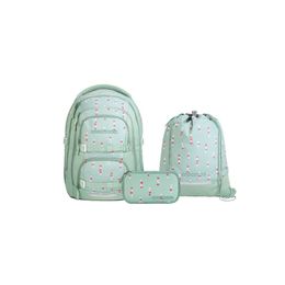 Coocazoo Schulrucksack-Set PORTER "Dancing Dots" 3-tlg. in Blau | Gr.: onesize