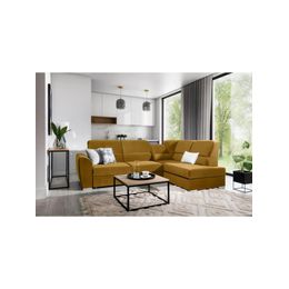 MF Design Silver Recamiere Rechts in Senfgelb - (L) 270 x (B) 270 x (H) 93 cm | Gr.: onesize