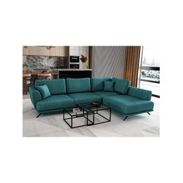 MF Design Lardo Recamiere Rechts in Blau - (L) 191 x (B) 276 x (H) 90 cm | Gr.: onesize