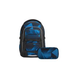 Coocazoo Schulrucksack-Set PORTER "Electric Ice" 2-tlg. in Schwarz/Blau | Gr.: onesize