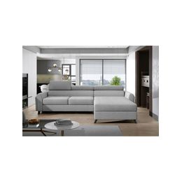 MF Design Mariam Recamiere Rechts in Grau - (L) 200 x (B) 288 x (H) 92 cm | Gr.: onesize