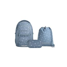 Coocazoo Schulrucksack-Set PORTER "Bloomy Daisy" 3-tlg. in Blau | Gr.: onesize