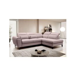 MF Design Nobel Recamiere Rechts in Rosa - (L) 265 x (B) 265 x (H) 100 cm | Gr.: onesize