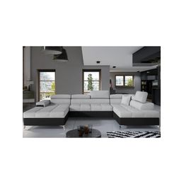 MF Design Eduard Recamiere Rechts in Grau - (L) 205 x (B) 337 x (H) 88 cm | Gr.: onesize