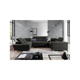 MF Design Tiya Recamiere Links in Grau - (L) 342 x (B) 342 x (H) 88 cm | Gr.: onesize