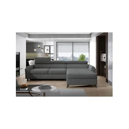 MF Design Mariam Recamiere Rechts in Anthrazit - (L) 200 x (B) 288 x (H) 92 cm | Gr.: onesize