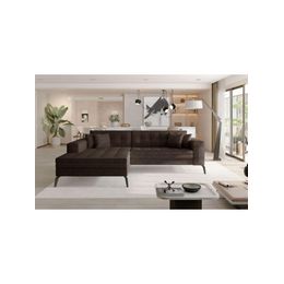 MF Design Sokka Recamiere Links in Dunkelbraun - (L) 292 x (B) 292 x (H) 84 cm | Gr.: onesize