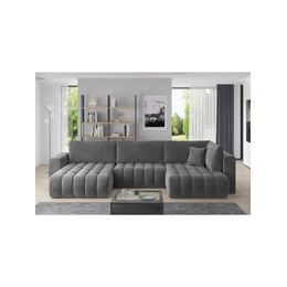 MF Design Bonita Recamiere Links in Dunkelgrau - (L) 175 x (B) 350 x (H) 92 cm | Gr.: onesize