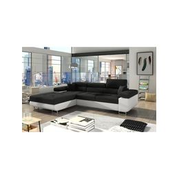 MF Design Amanda Recamiere Links in Schwarz - (L) 203 x (B) 289 x (H) 85 cm | Gr.: onesize