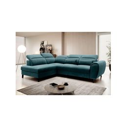 MF Design Nobel Recamiere Links in Blautanne - (L) 265 x (B) 265 x (H) 100 cm | Gr.: onesize