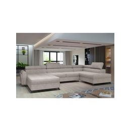 MF Design Joseppe Recamiere Rechts in Beige - (L) 200 x (B) 360 x (H) 92 cm | Gr.: onesize