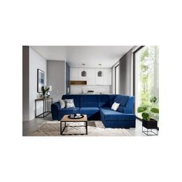 MF Design Silver Recamiere Rechts in Navyblau - (L) 270 x (B) 270 x (H) 93 cm | Gr.: onesize
