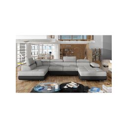 MF Design Rodri Recamiere Links in Grau - (L) 202 x (B) 345 x (H) 90 cm | Gr.: onesize