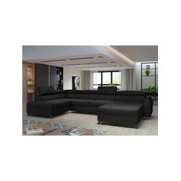 MF Design Joseppe Recamiere Links in Schwarz - (L) 200 x (B) 360 x (H) 92 cm | Gr.: onesize