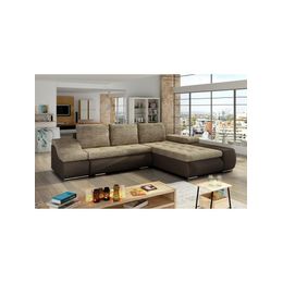 MF Design Onitaro Recamiere Rechts in Beige - (L) 200 x (B) 295 x (H) 82 cm | Gr.: onesize