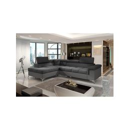 MF Design Eduardo Recamiere Links in Anthrazit - (L) 202 x (B) 275 x (H) 88 cm | Gr.: onesize