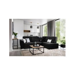 MF Design Silver Recamiere Rechts in Schwarz - (L) 270 x (B) 270 x (H) 93 cm | Gr.: onesize