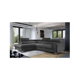 MF Design Lauryn Recamiere Links in Anthrazit - (L) 205 x (B) 278 x (H) 92 cm | Gr.: onesize