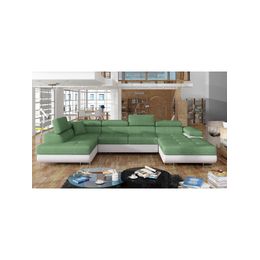 MF Design Rodri Recamiere Links in Graugr&uuml;n - (L) 202 x (B) 345 x (H) 90 cm | Gr.: onesize