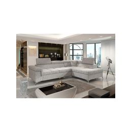 MF Design Eduardo Recamiere Rechts in Grau - (L) 202 x (B) 275 x (H) 88 cm | Gr.: onesize