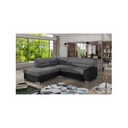 MF Design Bergamo Recamiere Links in Grau - (L) 214 x (B) 247 x (H) 83 cm | Gr.: onesize