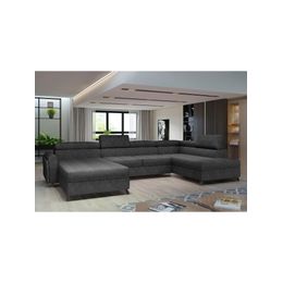 MF Design Joseppe Recamiere Rechts in Anthrazit - (L) 200 x (B) 360 x (H) 92 cm | Gr.: onesize