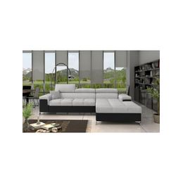 MF Design Ricky Recamiere Rechts in Grau - (L) 205 x (B) 281 x (H) 88 cm | Gr.: onesize