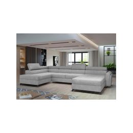 MF Design Joseppe Recamiere Links in Hellgrau - (L) 200 x (B) 360 x (H) 92 cm | Gr.: onesize