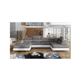 MF Design Rodri Recamiere Rechts in Grau - (L) 202 x (B) 345 x (H) 90 cm | Gr.: onesize