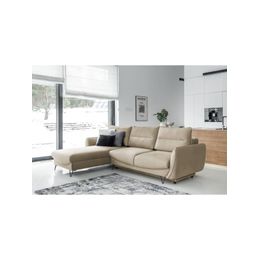MF Design Sonic Recamiere Links in Braunbeige - (L) 276 x (B) 276 x (H) 100 cm | Gr.: onesize