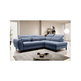 MF Design Nobel Recamiere Rechts in Blau - (L) 265 x (B) 265 x (H) 100 cm | Gr.: onesize