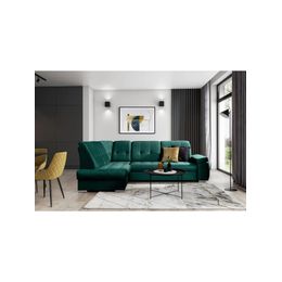 MF Design Saido Recamiere Links in Flaschengr&uuml;n - (L) 272 x (B) 272 x (H) 95 cm | Gr.: onesize