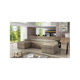 MF Design Narkos Recamiere Rechts in Beige - (L) 159 x (B) 310 x (H) 90 cm | Gr.: onesize