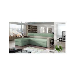 MF Design Narkos Recamiere Links in Graugr&uuml;n - (L) 160 x (B) 250 x (H) 85 cm | Gr.: onesize
