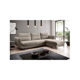 MF Design Sonic Recamiere Rechts in Hellbraun - (L) 276 x (B) 276 x (H) 100 cm | Gr.: onesize