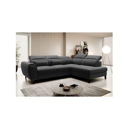 MF Design Nobel Recamiere Rechts in Schwarz - (L) 265 x (B) 265 x (H) 100 cm | Gr.: onesize