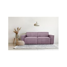MF Design 2-Sitzer-Sofa Element in Cord Lila in Lila - (L) 210 x (B) 210 x (H) 74 cm | Gr.: onesize
