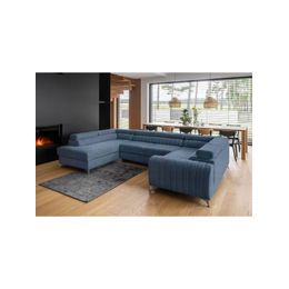 MF Design Luisa Recamiere Links in Blau - (L) 202 x (B) 347 x (H) 92 cm | Gr.: onesize