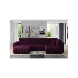MF Design Bonita Recamiere Links in Weinrot - (L) 175 x (B) 350 x (H) 92 cm | Gr.: onesize