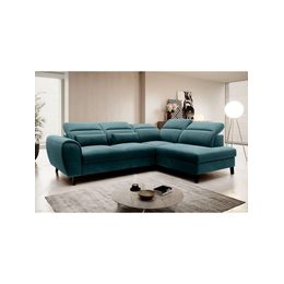 MF Design Nobel Recamiere Rechts in Blau - (L) 265 x (B) 265 x (H) 100 cm | Gr.: onesize