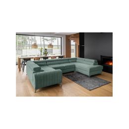 MF Design Luisa Recamiere Rechts in Gr&uuml;n - (L) 202 x (B) 347 x (H) 92 cm | Gr.: onesize